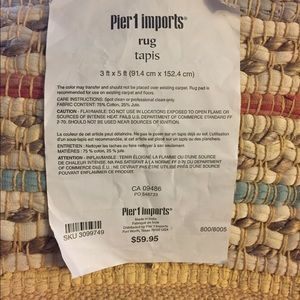 Pier 1 | Accents | Pier Rug Tapis 3 Ft X 5 Ft Blues And Browns | Poshmark